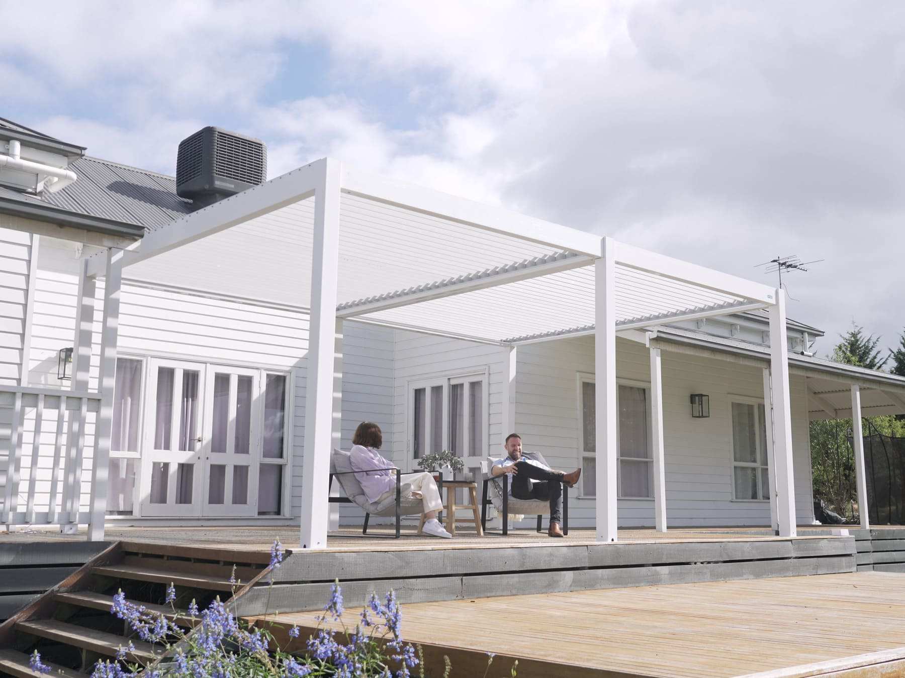 Aluminium Louvred Pergola - Twilight Motorised Louvred Pergola – Outmos ...