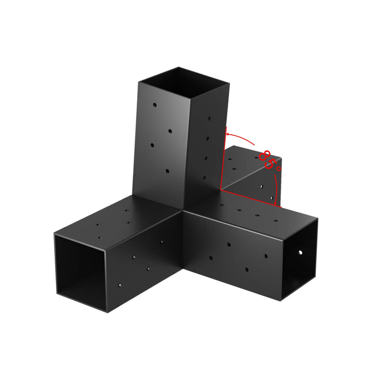 Angled Downward 4-Arm Pergola Bracket |Angled Extension Bracket ...